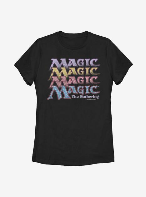 Magic: The Gathering Retro Stack Womens T-Shirt - BLACK | BoxLunch
