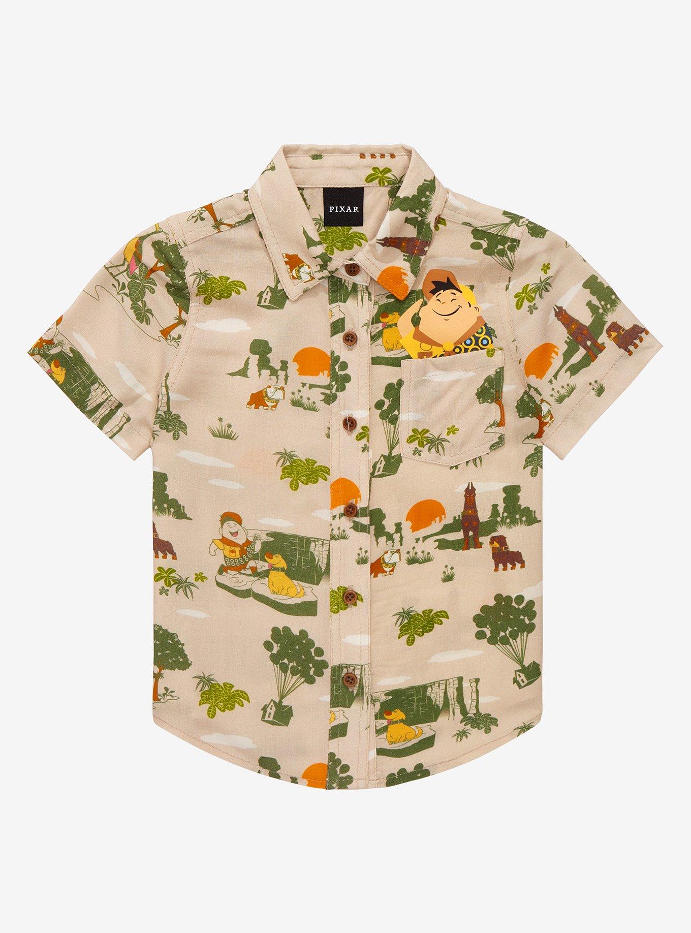 Disney Pixar Up Scenic Earth Day Toddler Woven Button-Up - BoxLunch ...