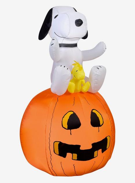 Peanuts Snoopy on Pumpkin Inflatable Décor | BoxLunch