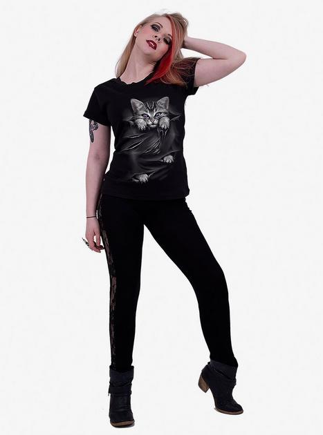 Cat Rip Detail T-Shirt | Hot Topic