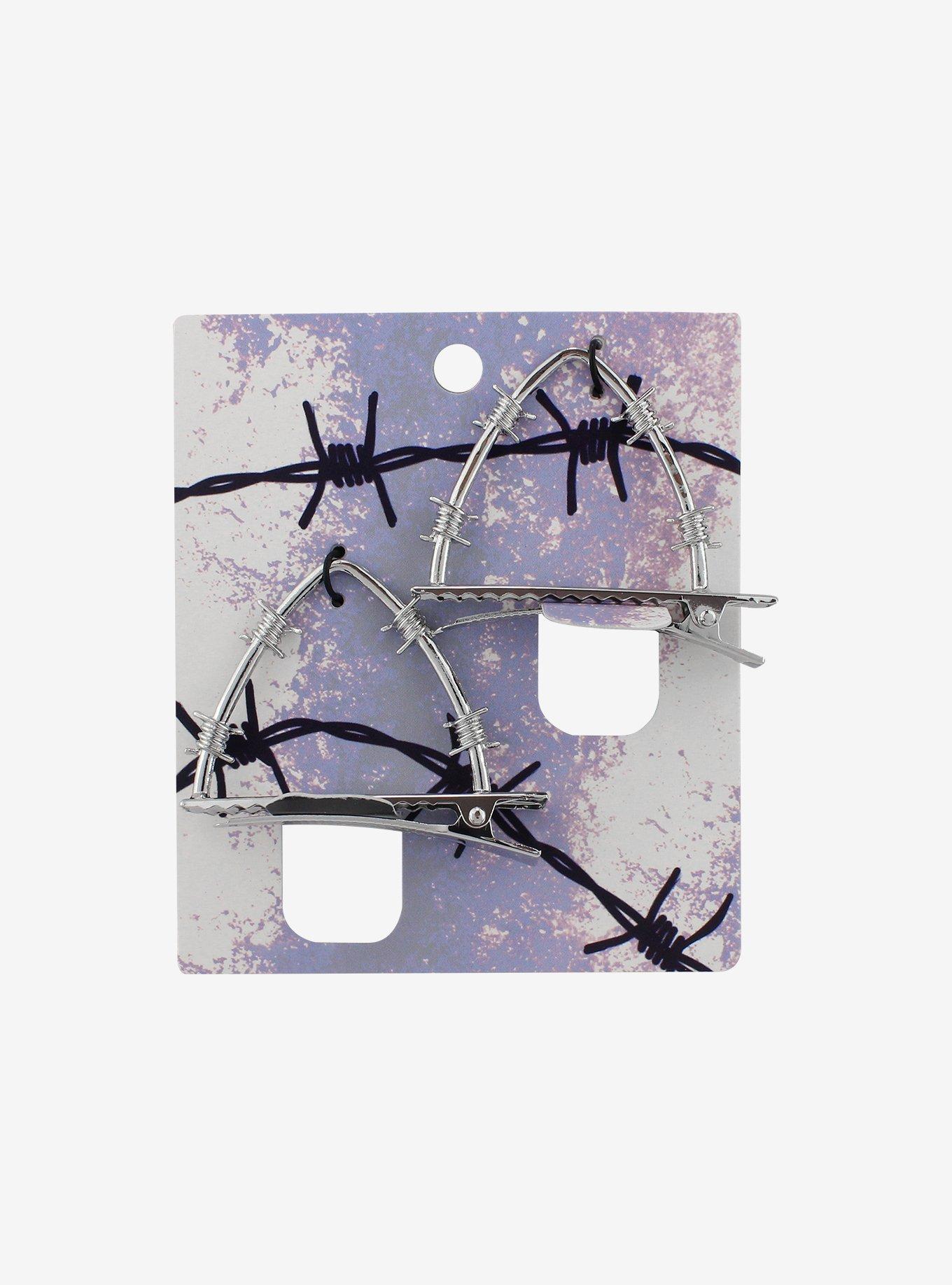 Barbed Wire Cat Ear Hair Clip Set | Hot Topic