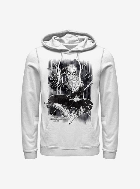 Marvel Spider-Man Spider Inked Hoodie - WHITE | Hot Topic