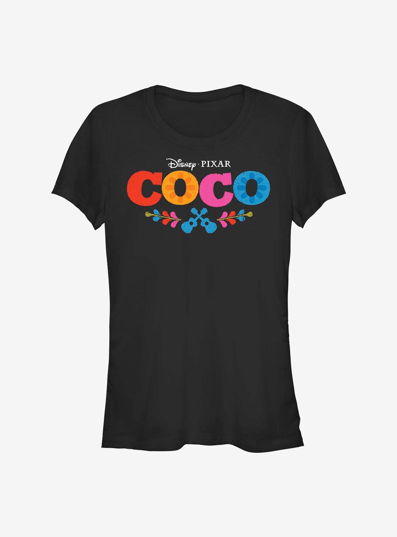 Disney Pixar Coco Logo Girls T-Shirt - BLACK | Hot Topic