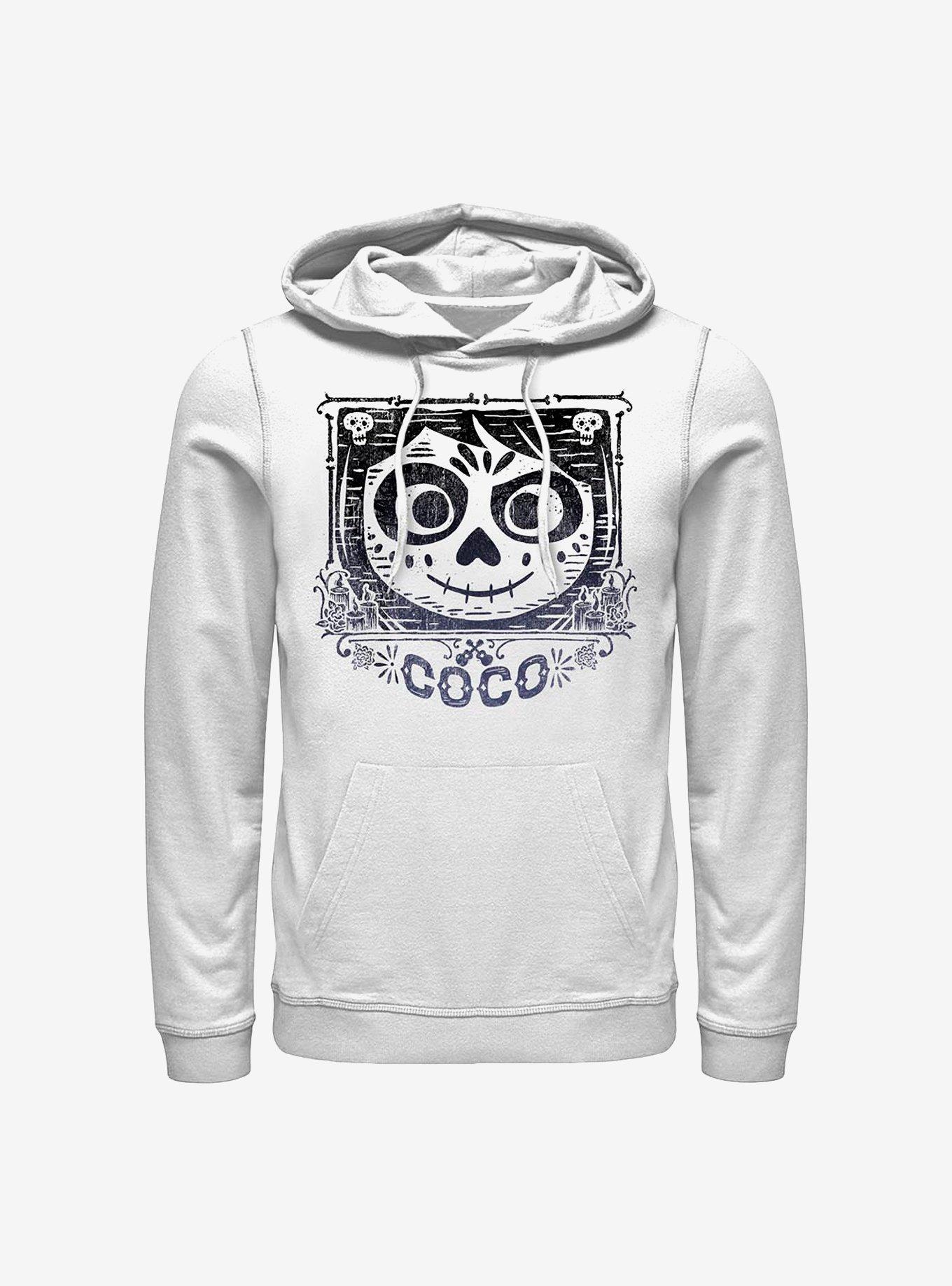 Disney Pixar Coco Face Frame Hoodie - WHITE | Hot Topic