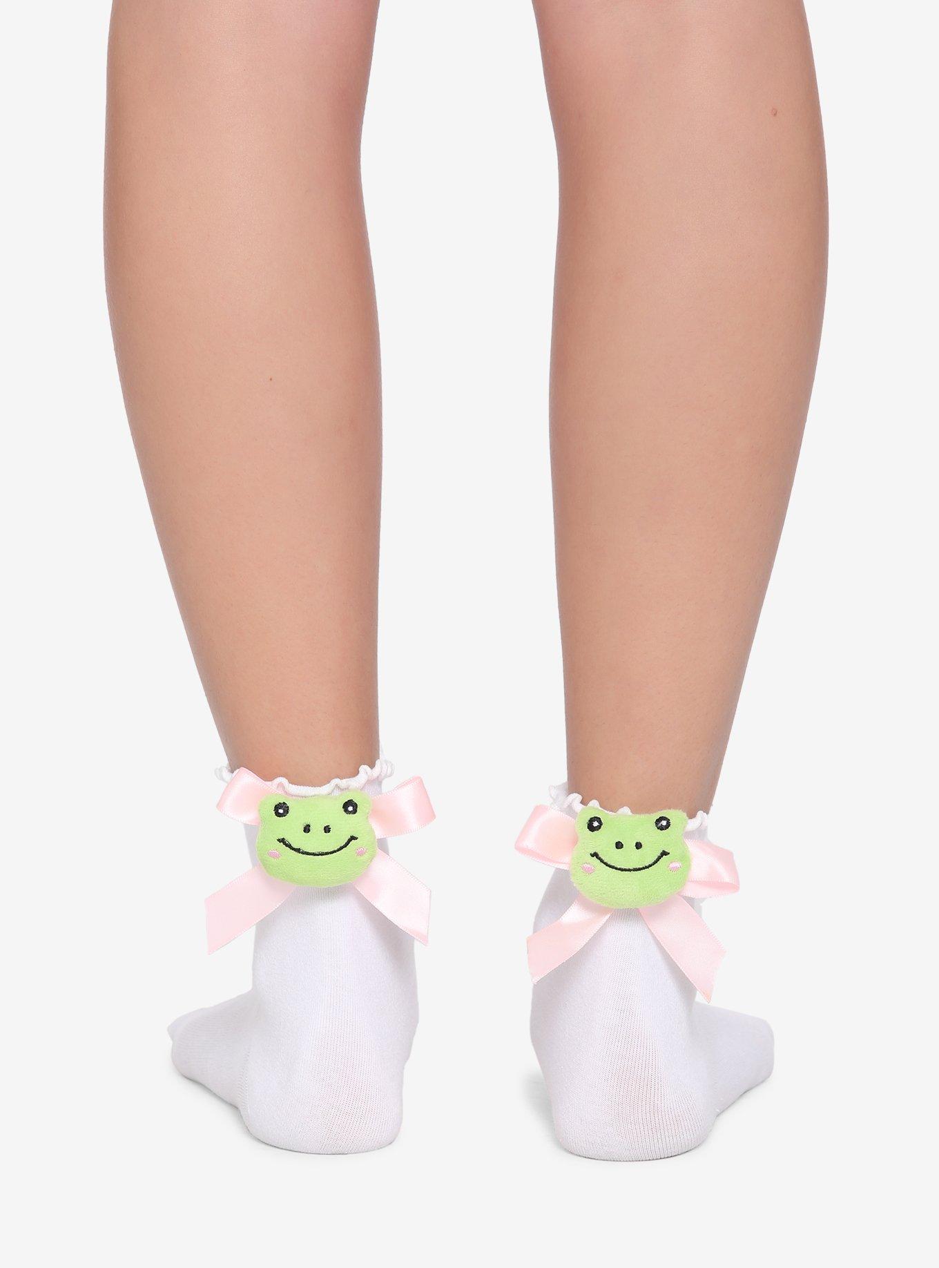 Frog Bow Ankle Socks | Hot Topic