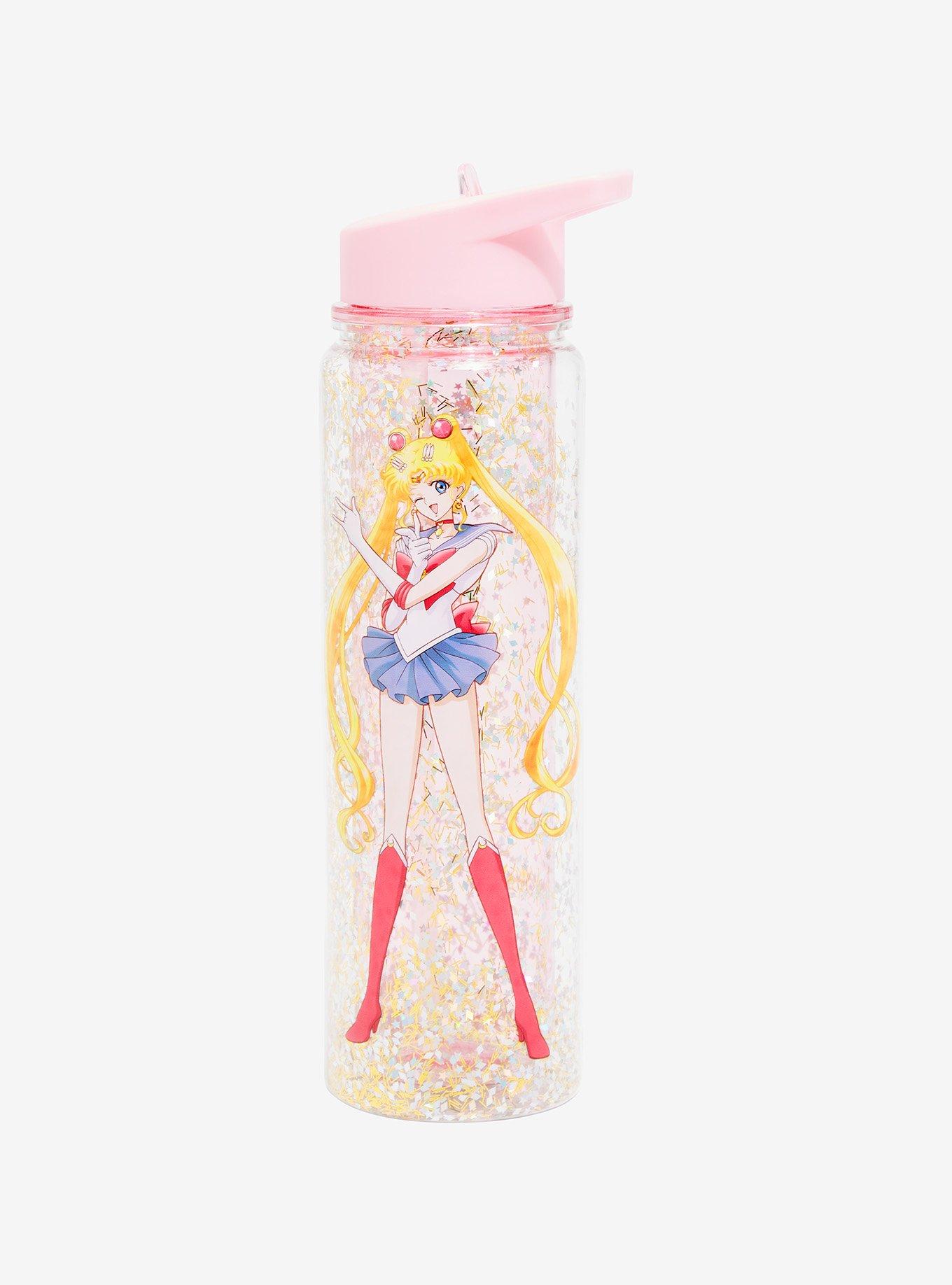 Sailor Moon Crystal Sailor Moon Character Portrait Glitter Water Bottle ...