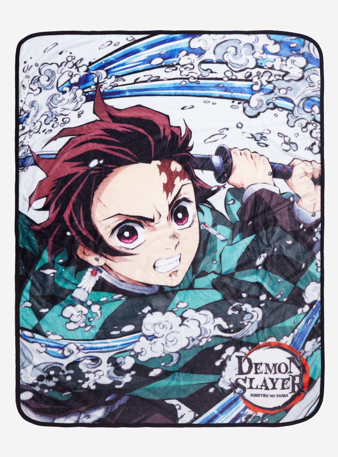 Demon Slayer: Kimetsu No Yaiba Tanjiro Water Form Throw Blanket | Hot Topic