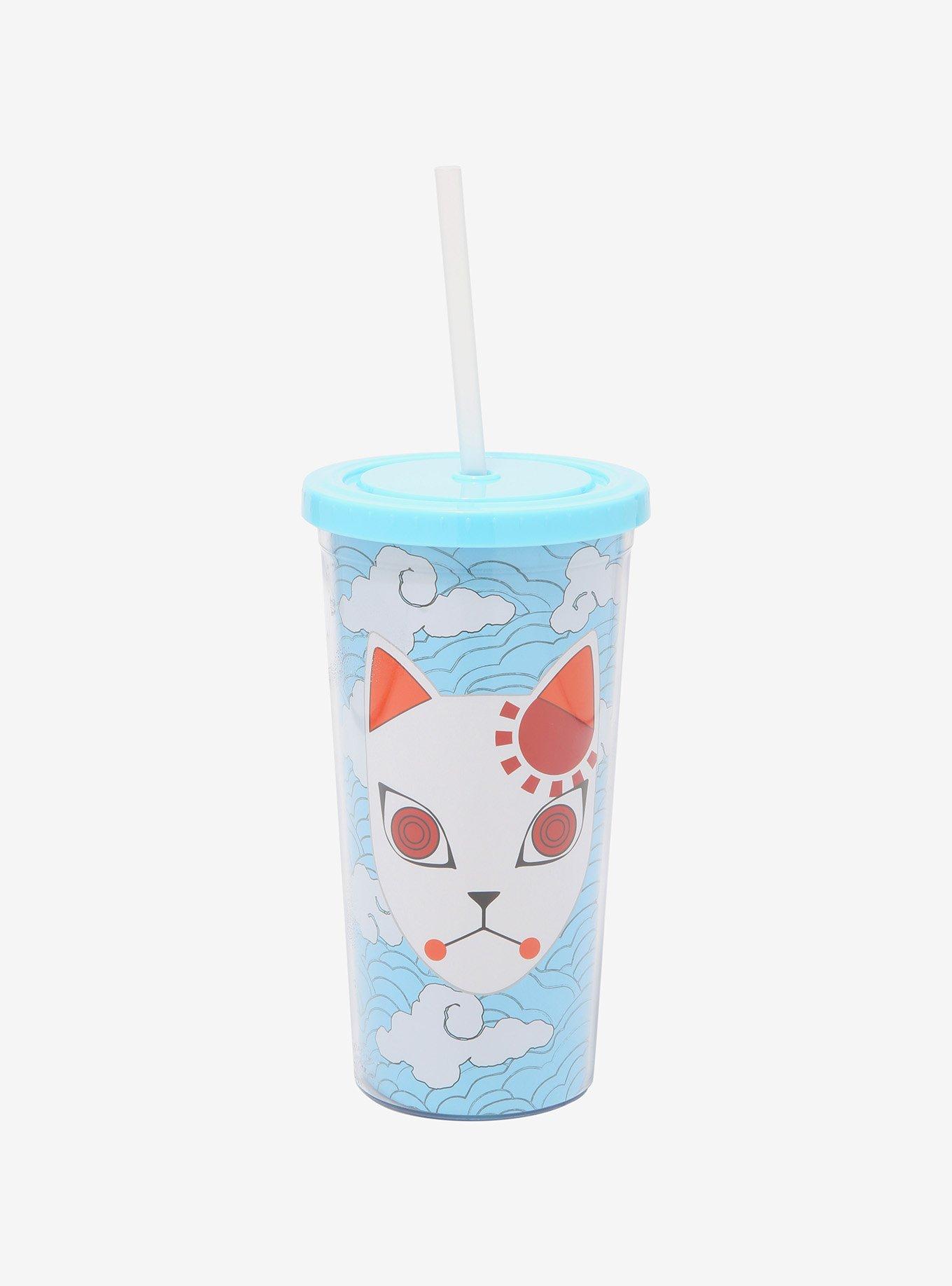 Demon Slayer: Kimetsu No Yaiba Tanjiro Fox Mask Acrylic Travel Cup ...