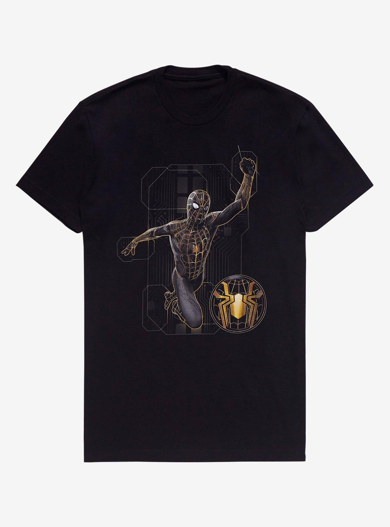 Marvel Spider Man No Way Home Black And Gold Suit Spider Man T Shirt