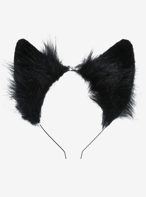 Black And White Reversible Cat Ear Headband Hot Topic