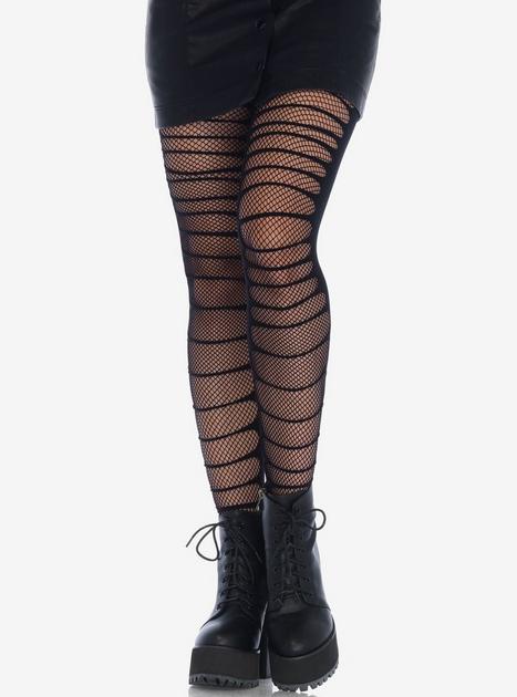 Distressed Double Layer Fishnet Tights | Hot Topic
