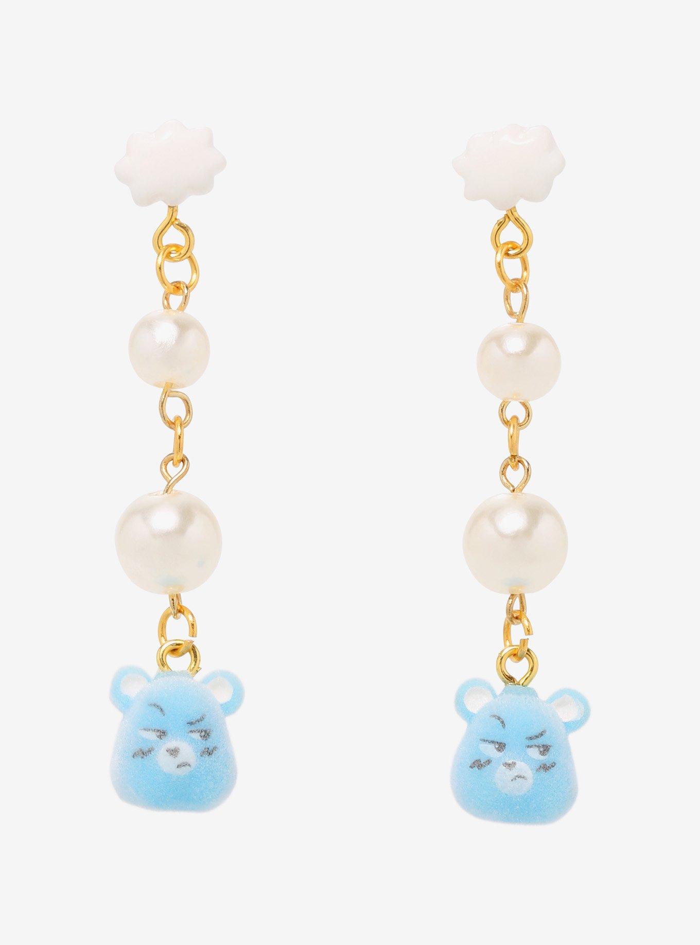 Care Bears Grumpy Bear Pearl Drop Earrings | Hot Topic