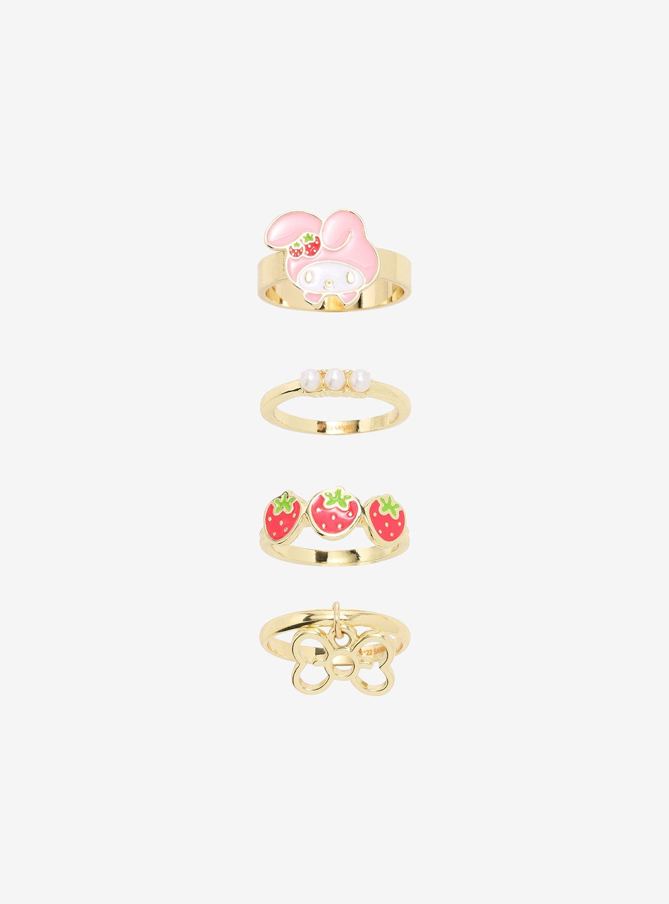 My Melody Strawberry Ring Set | Hot Topic