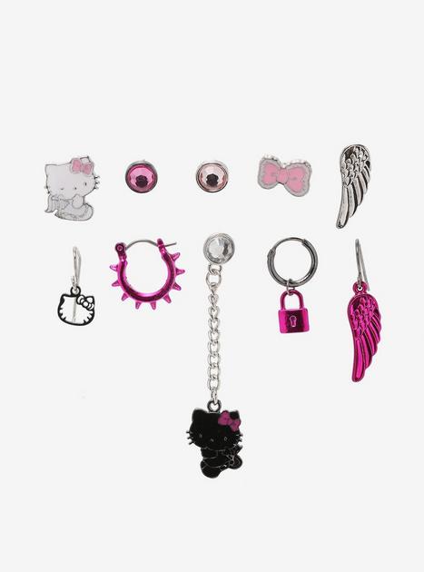 Hello Kitty Angel & Devil Mismatch Earring Set | Hot Topic