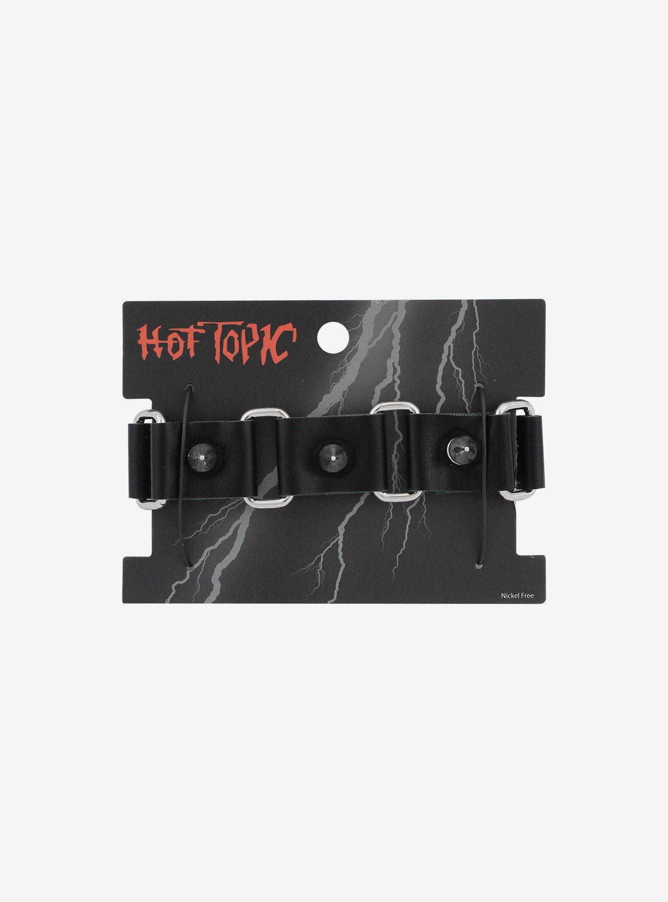 O-Ring & Spike Buckle Wrist Cuff | Hot Topic