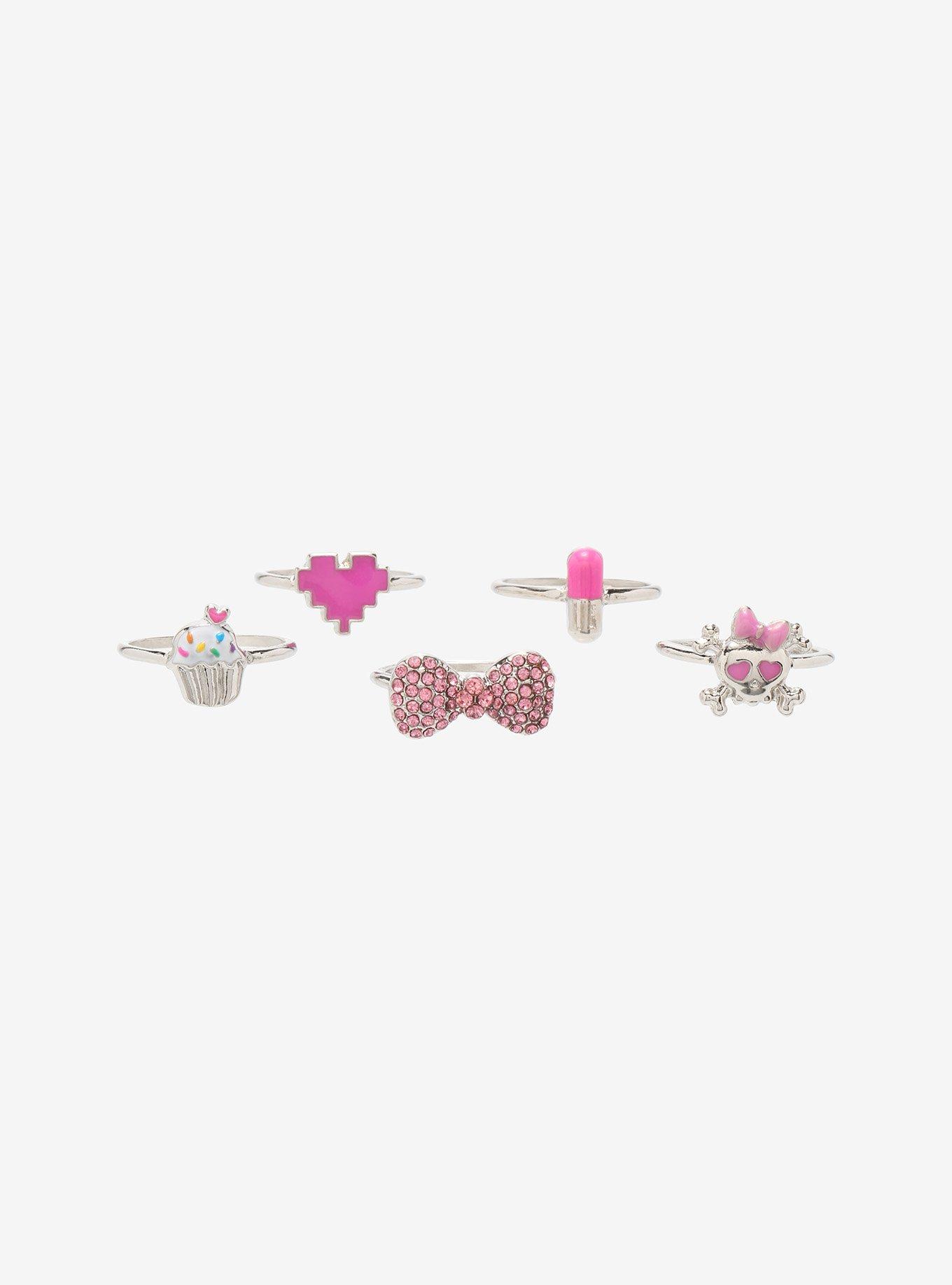 Cupcake Heart Ring Set | Hot Topic