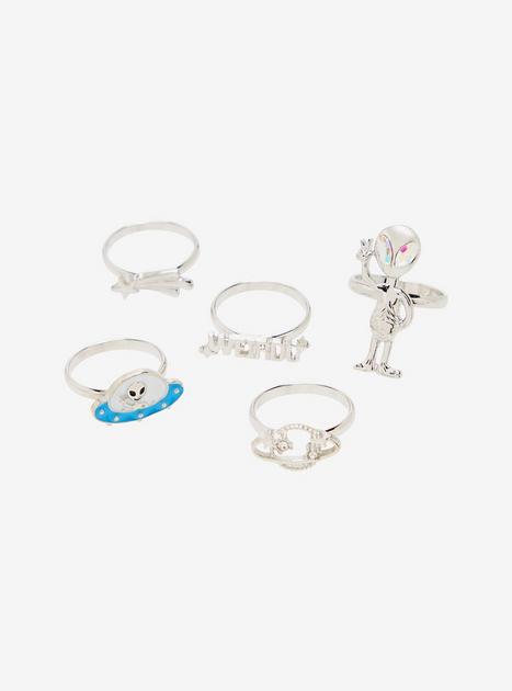 Alien Spaceship Ring Set | Hot Topic