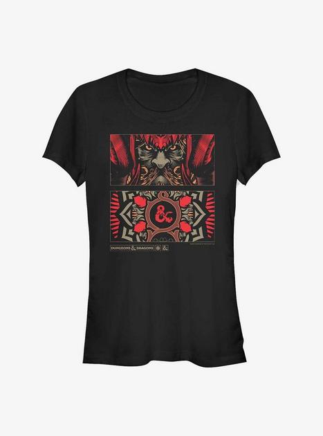 Dungeons And Dragons Player Handbook Panel Girls T-Shirt - BLACK | Hot ...