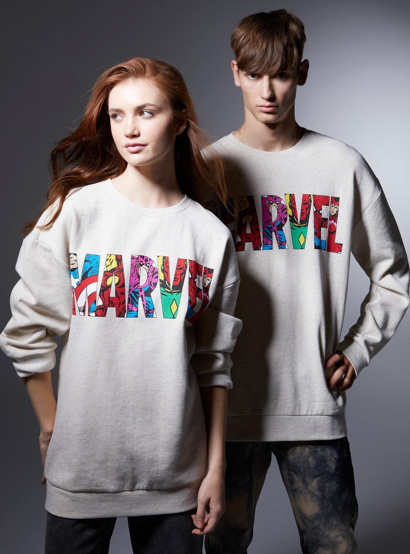 Our Universe Marvel Vintage Comics Logo Crewneck | BoxLunch