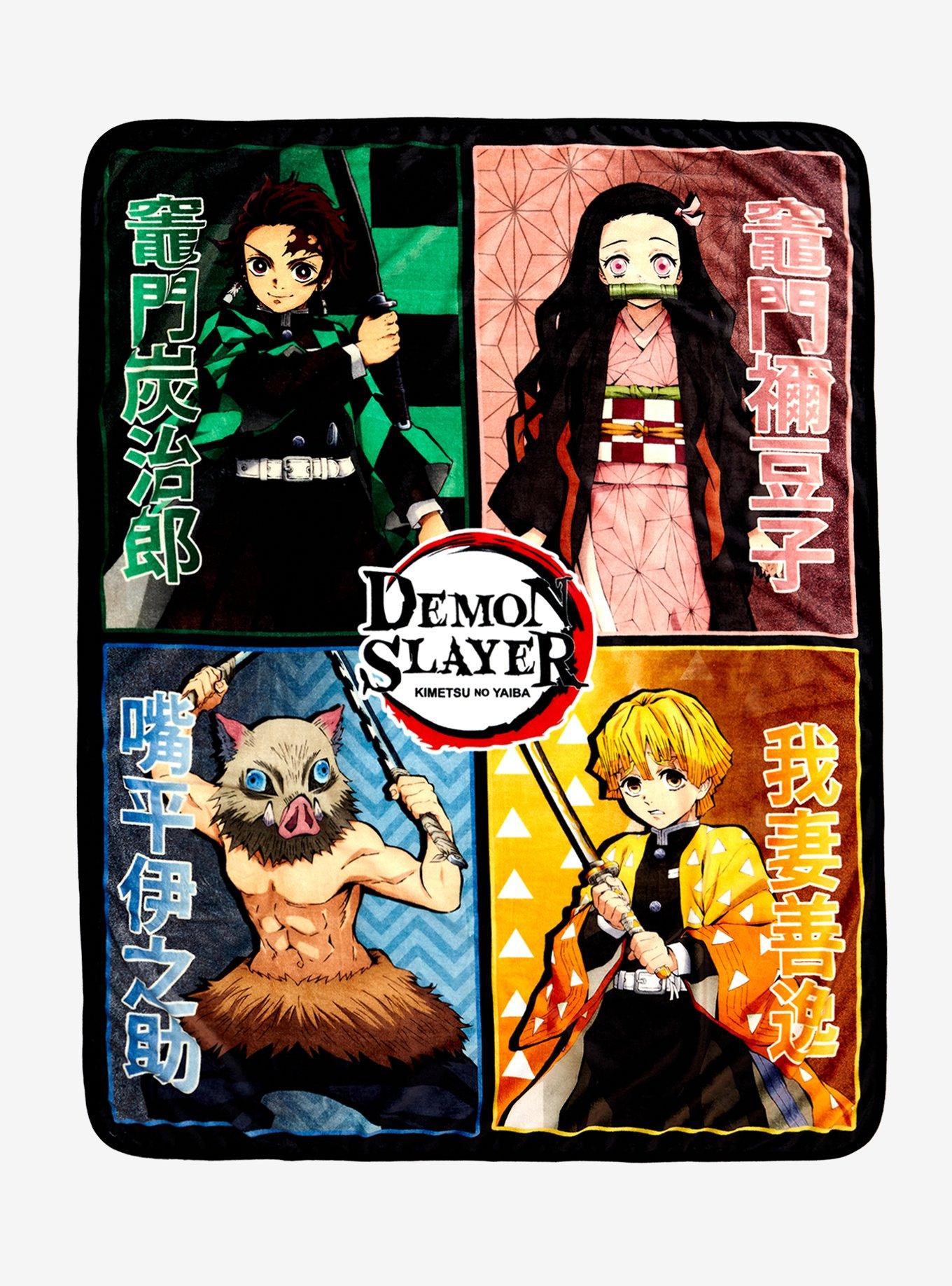 Demon Slayer: Kimetsu no Yaiba Character Quadrant Throw - BoxLunch ...