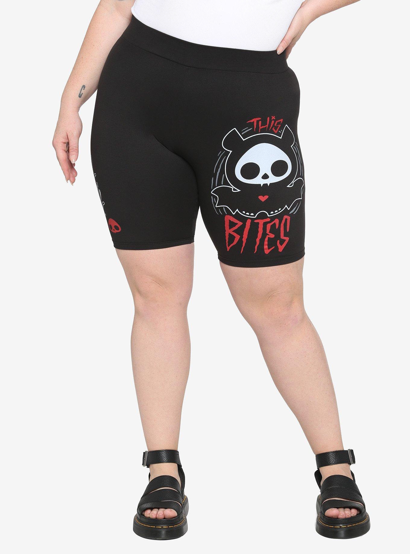 Skelanimals Diego The Bat Girls Bike Shorts Plus Size | Hot Topic