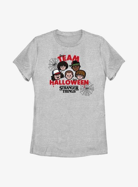 Stranger Things Team Halloween Womens T-Shirt - GREY | BoxLunch
