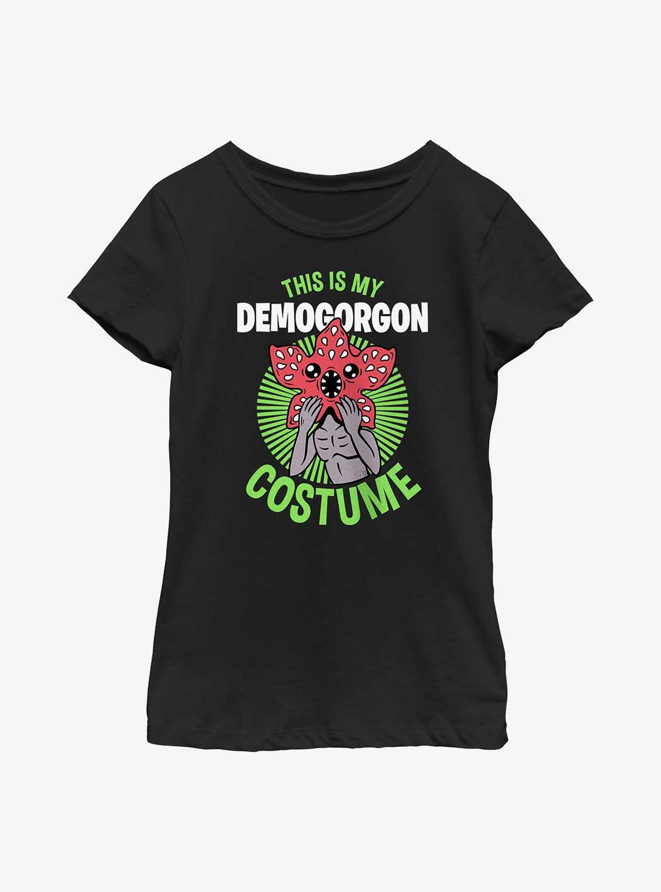 Stranger Things Demogorg Costume Youth Girls T-Shirt - BLACK | BoxLunch