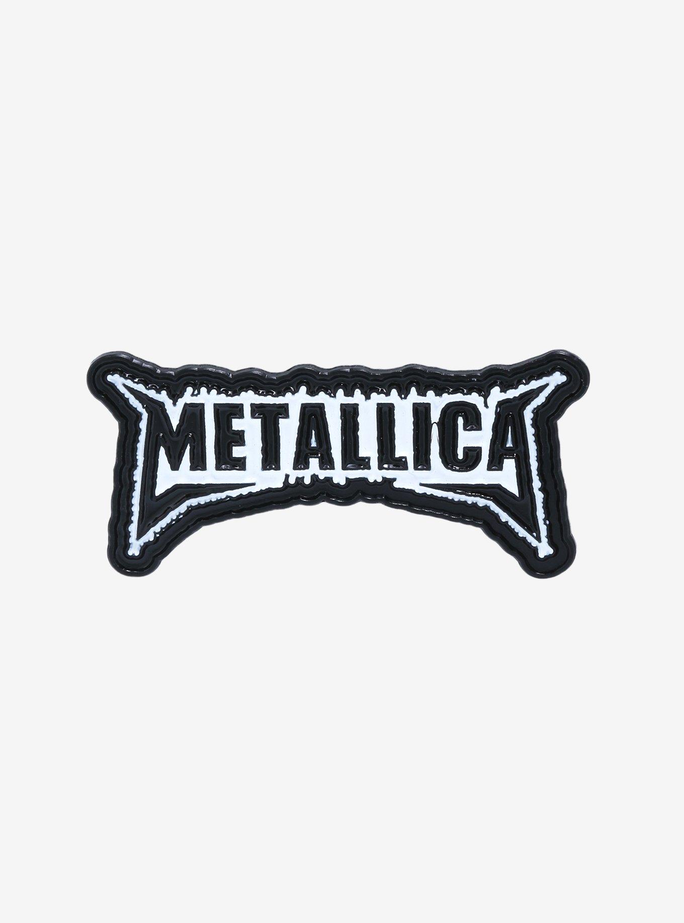 Metallica Black & White Logo Enamel Pin | Hot Topic