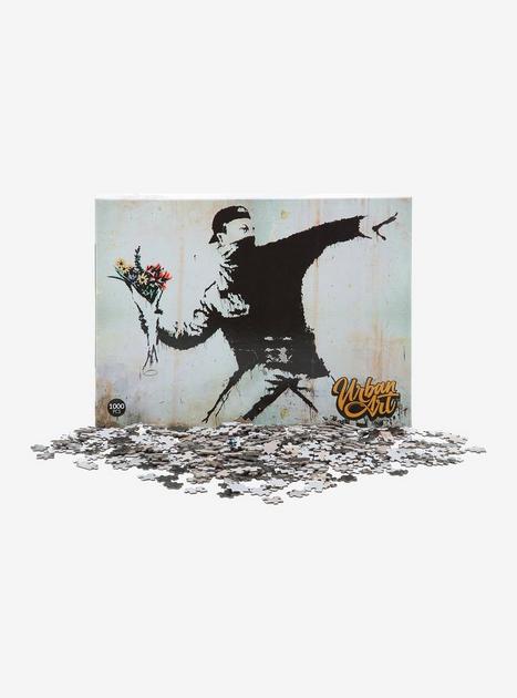 Urban Art Banksy Rage, The Flower Thrower Puzzle | Hot Topic