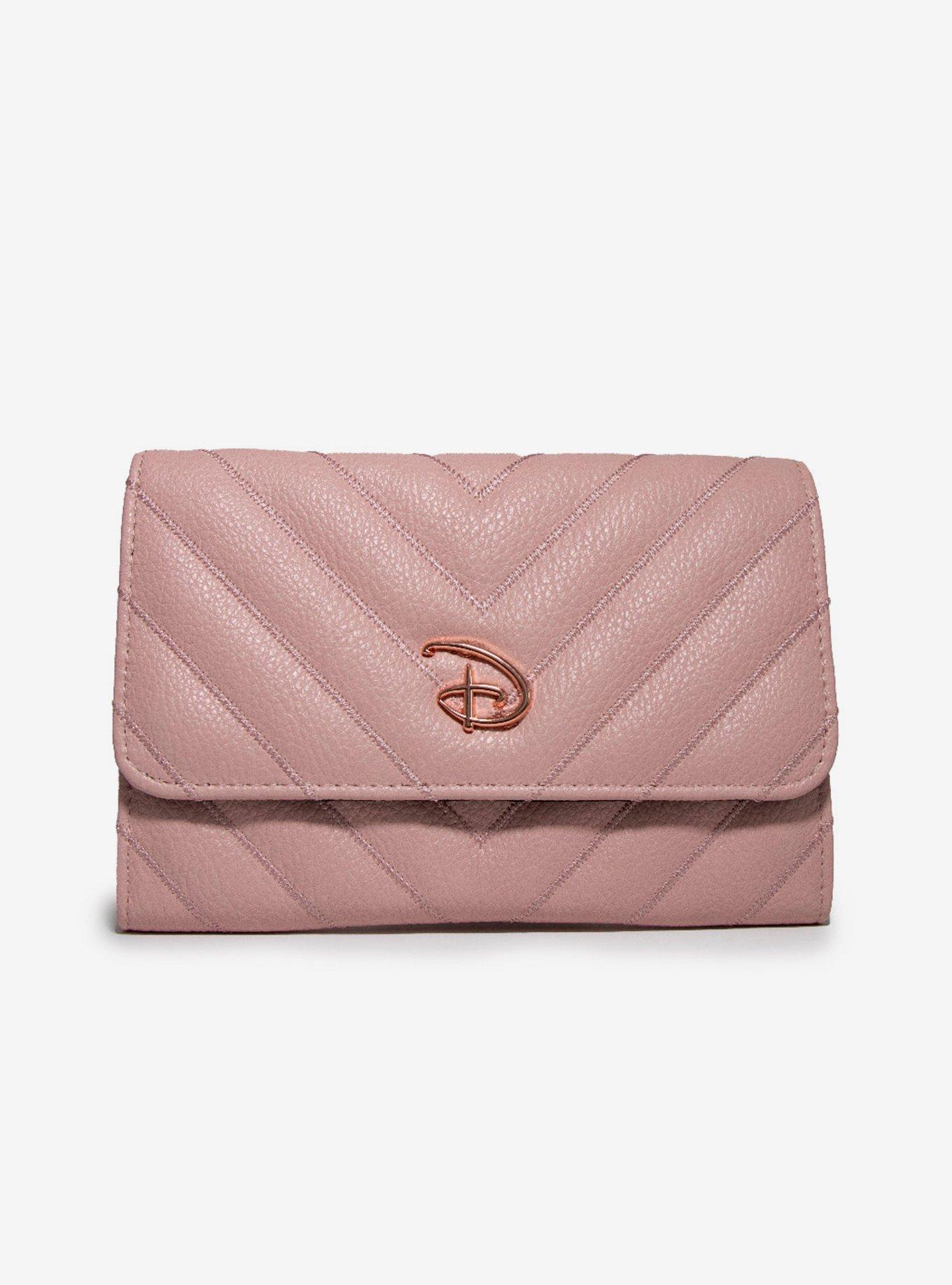 Disney Signature D Rose Gold Vegan Leather Foldover Wallet | Hot Topic