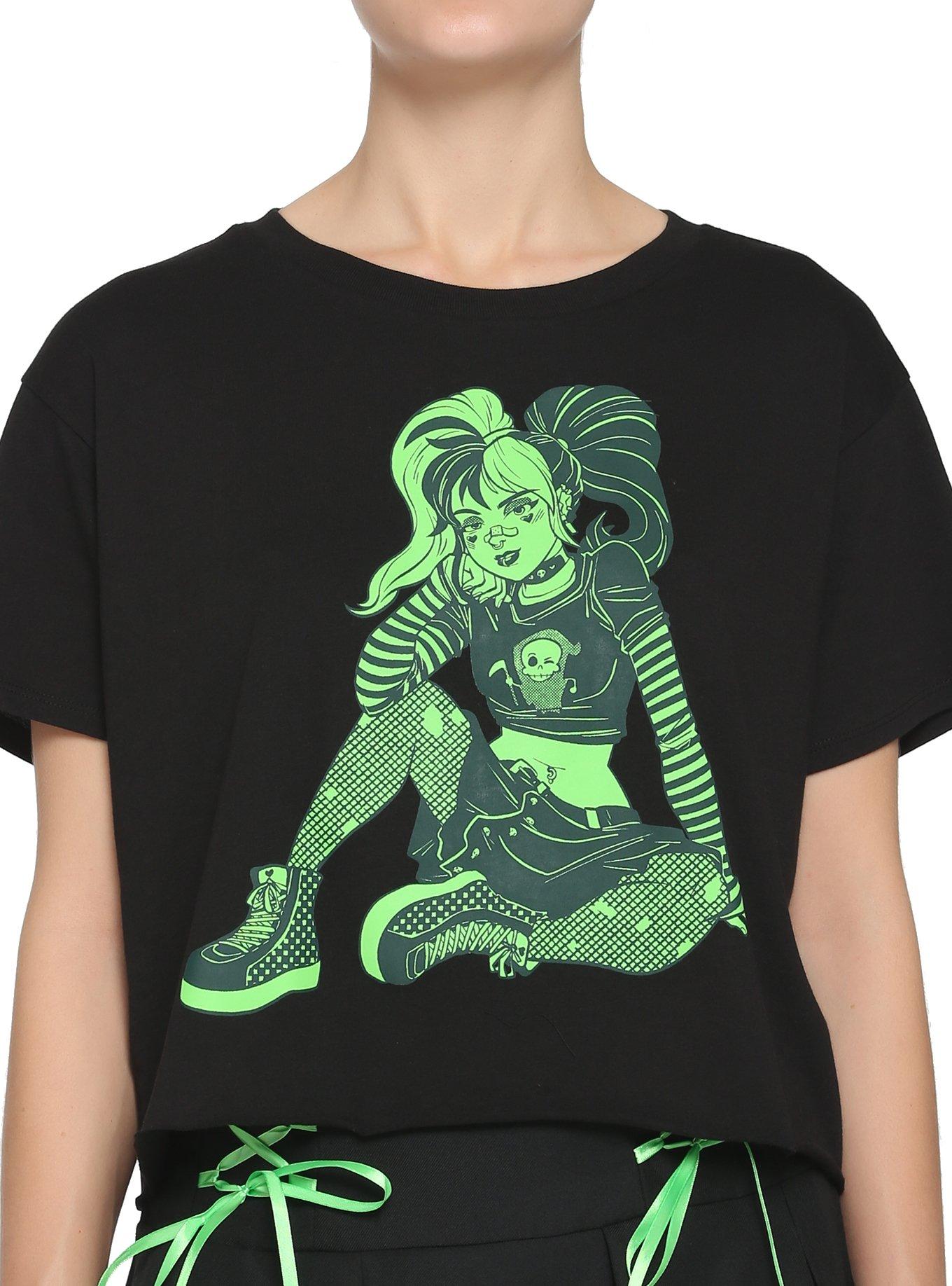 Girl Green Tone Girls Crop T-Shirt | Hot Topic