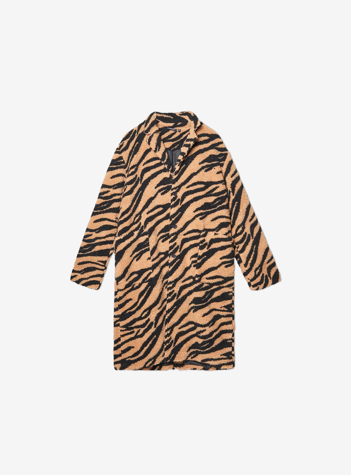 WESC Tiger Sherpa Long Overcoat | Hot Topic