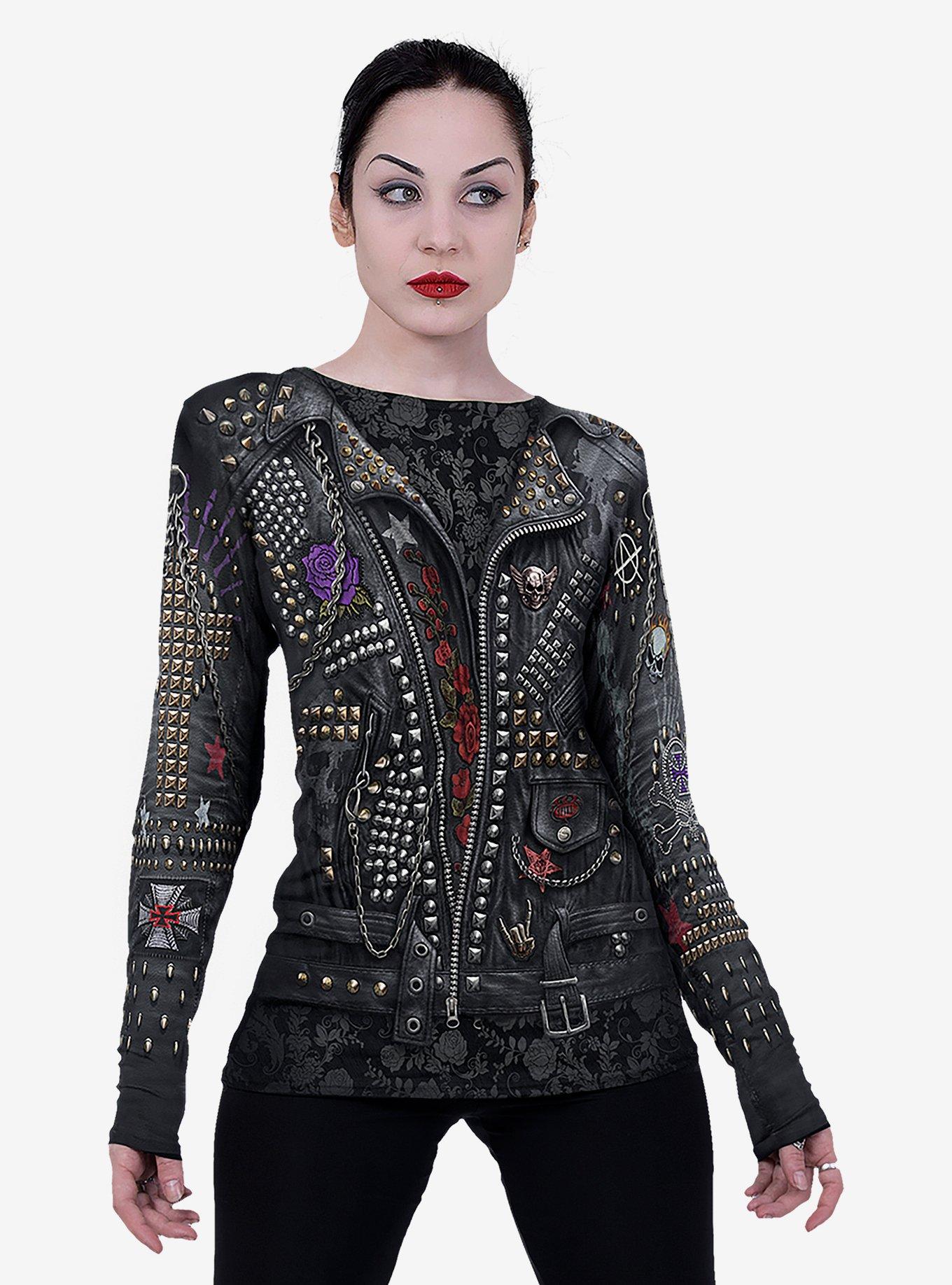 Goth Metal Allover Oversized Top | Hot Topic