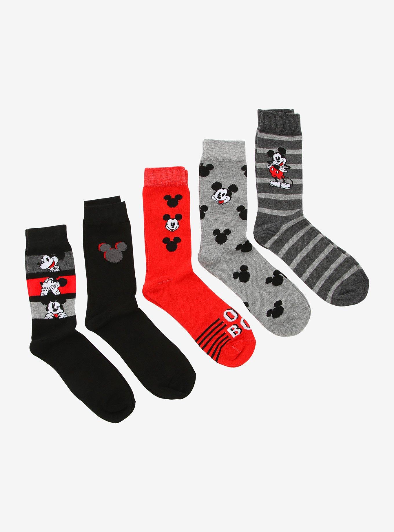 Disney Mickey Mouse Classic Crew Socks 5 Pair | Hot Topic