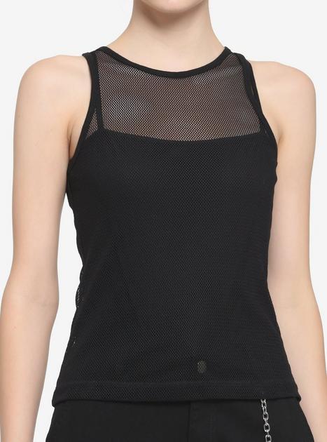 Black Fishnet Girls Tank Top | Hot Topic