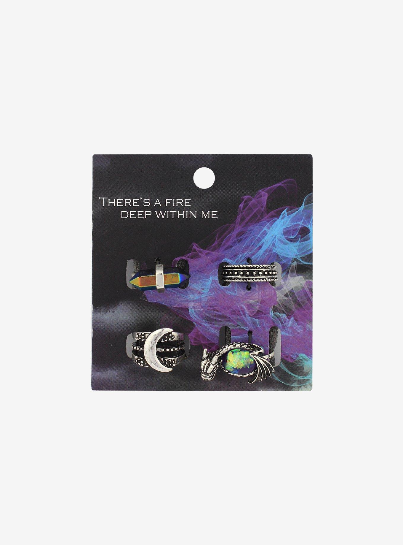 Dragon Crystal Ring Set | Hot Topic