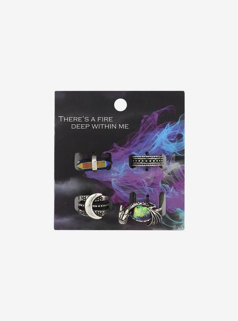 Dragon Crystal Ring Set | Hot Topic