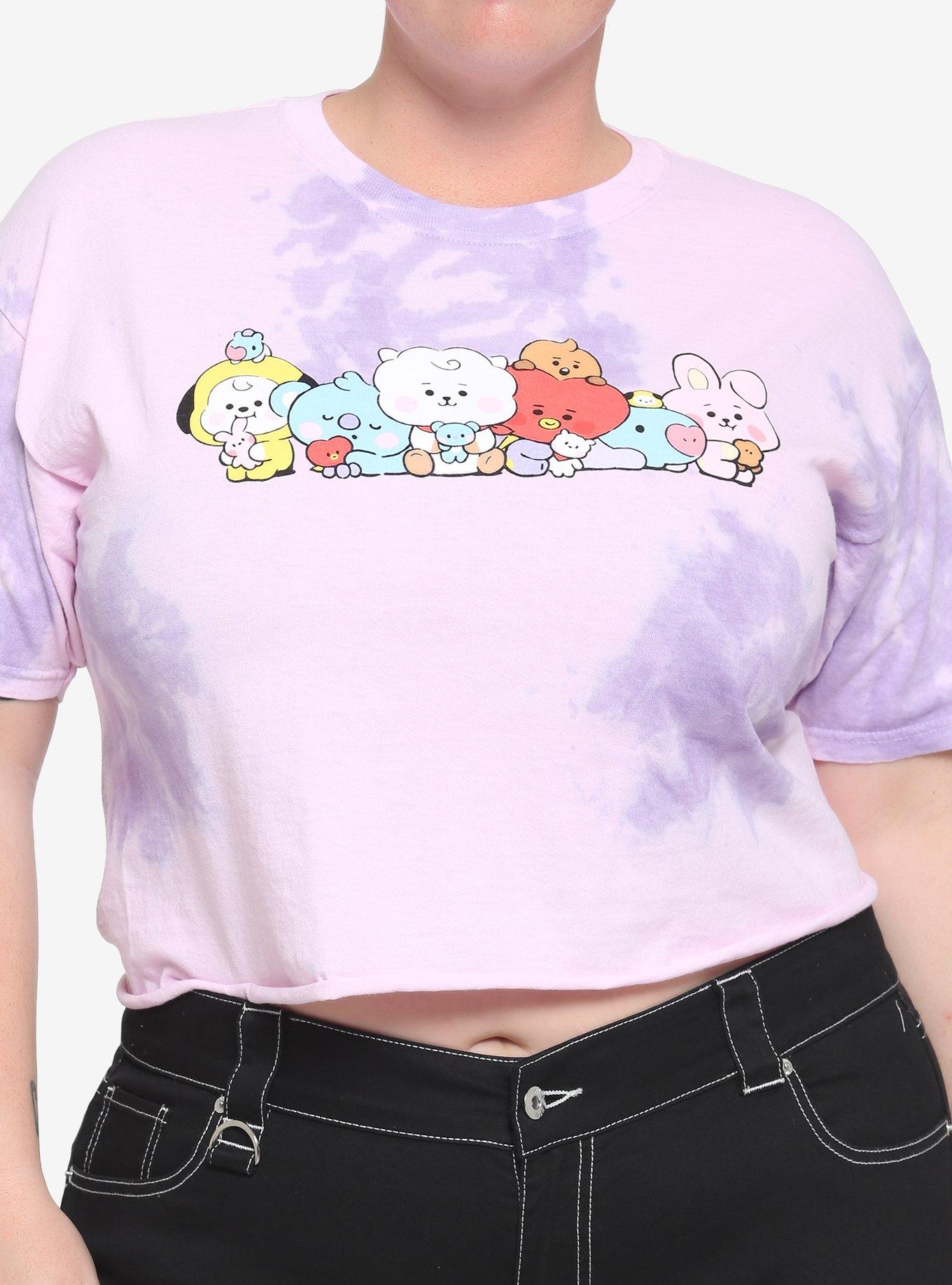 BT21 Better Together Tie-Dye Girls Crop T-Shirt Plus Size | Hot Topic