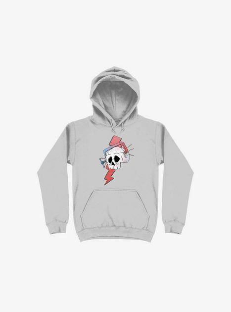 Migraine Skull Hoodie - SILVER | Hot Topic