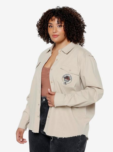 Our Universe Indiana Jones Patch Plus Size Utility Overshirt - BoxLunch ...