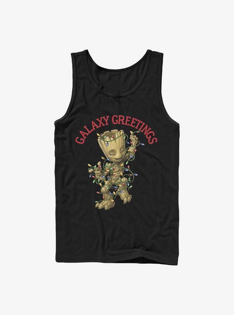 Marvel Galaxy Greetings Baby Groot Tank - BLACK | Hot Topic