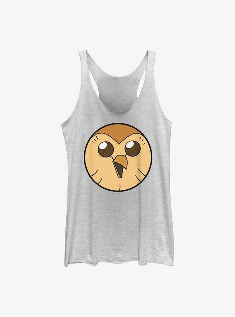 Disney The Owl House Hooty Face Solid Womens Tank Top - WHITE | BoxLunch