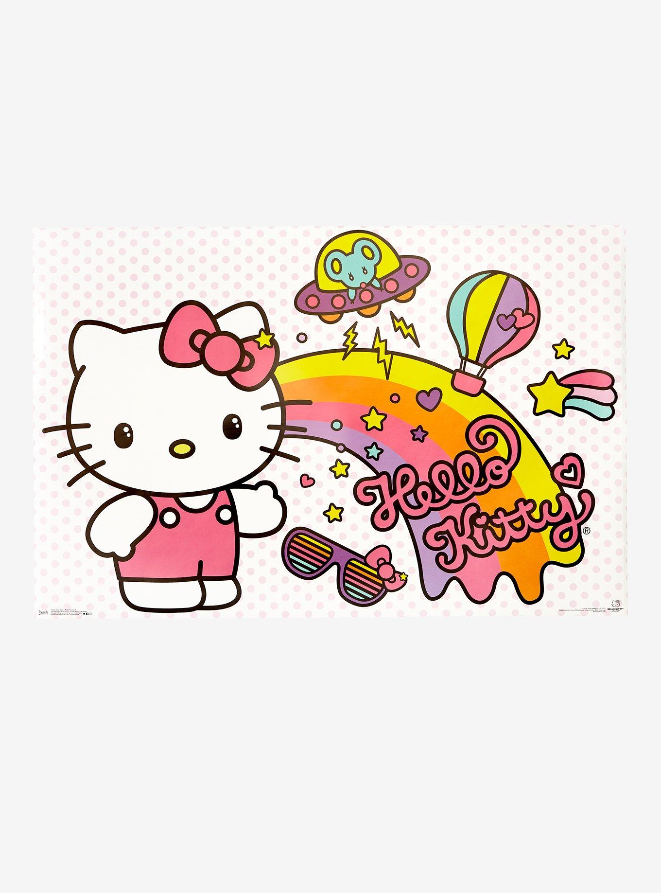 Hello Kitty Retro Rainbow Poster | Hot Topic