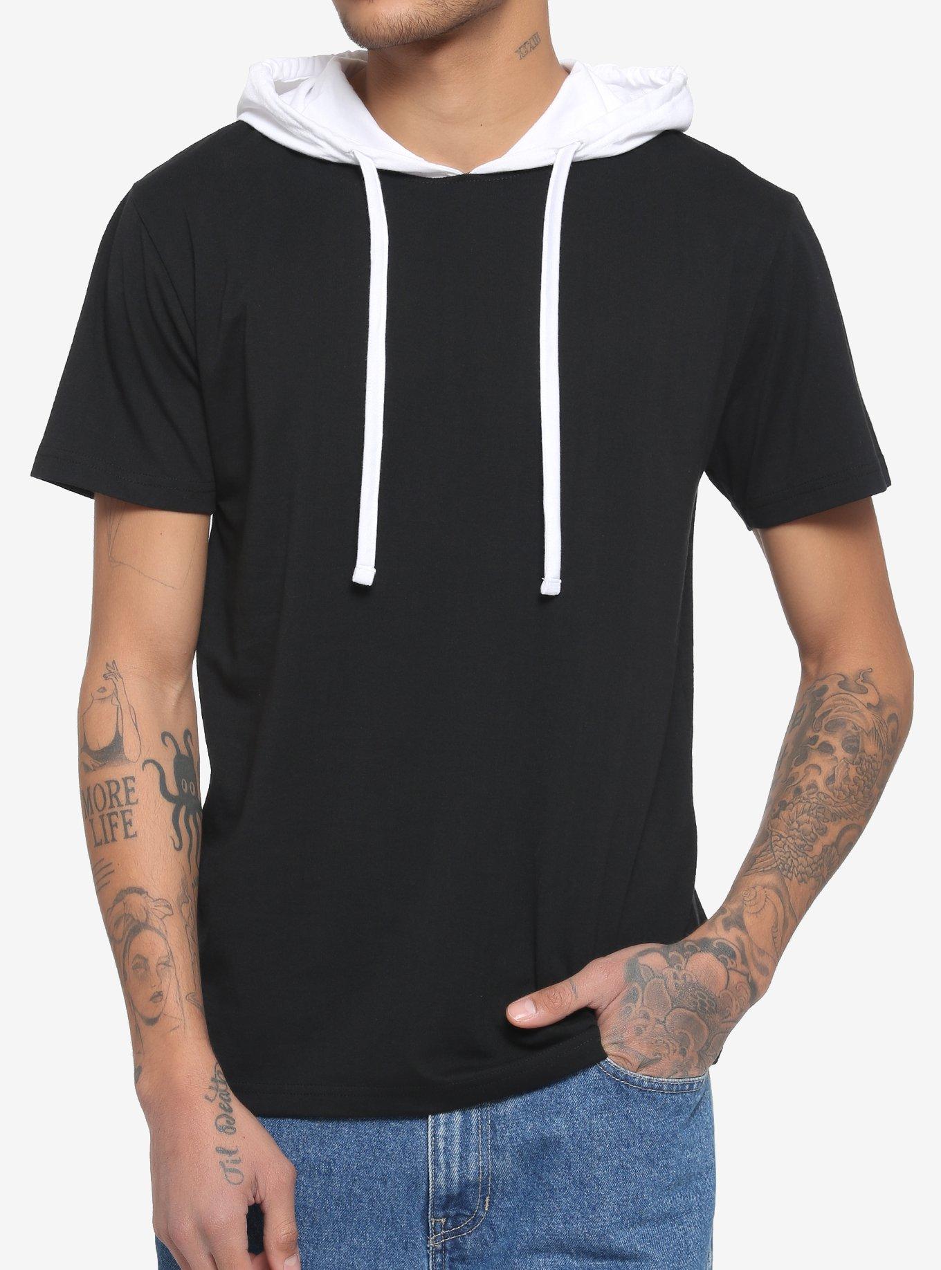 Black And White Hooded Twofer T Shirt Hot Topic