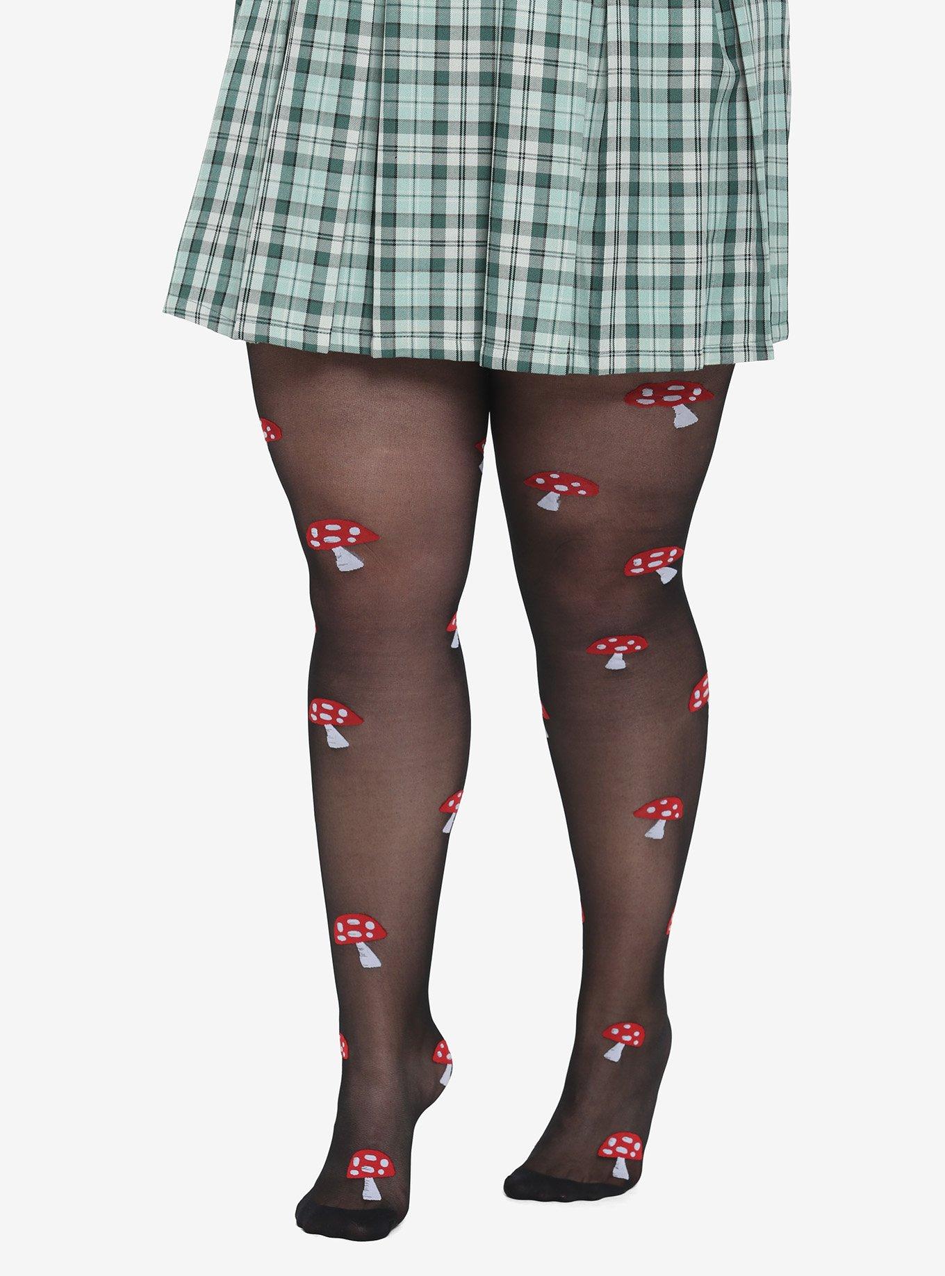 Red Mushroom Tights Plus Size Hot Topic