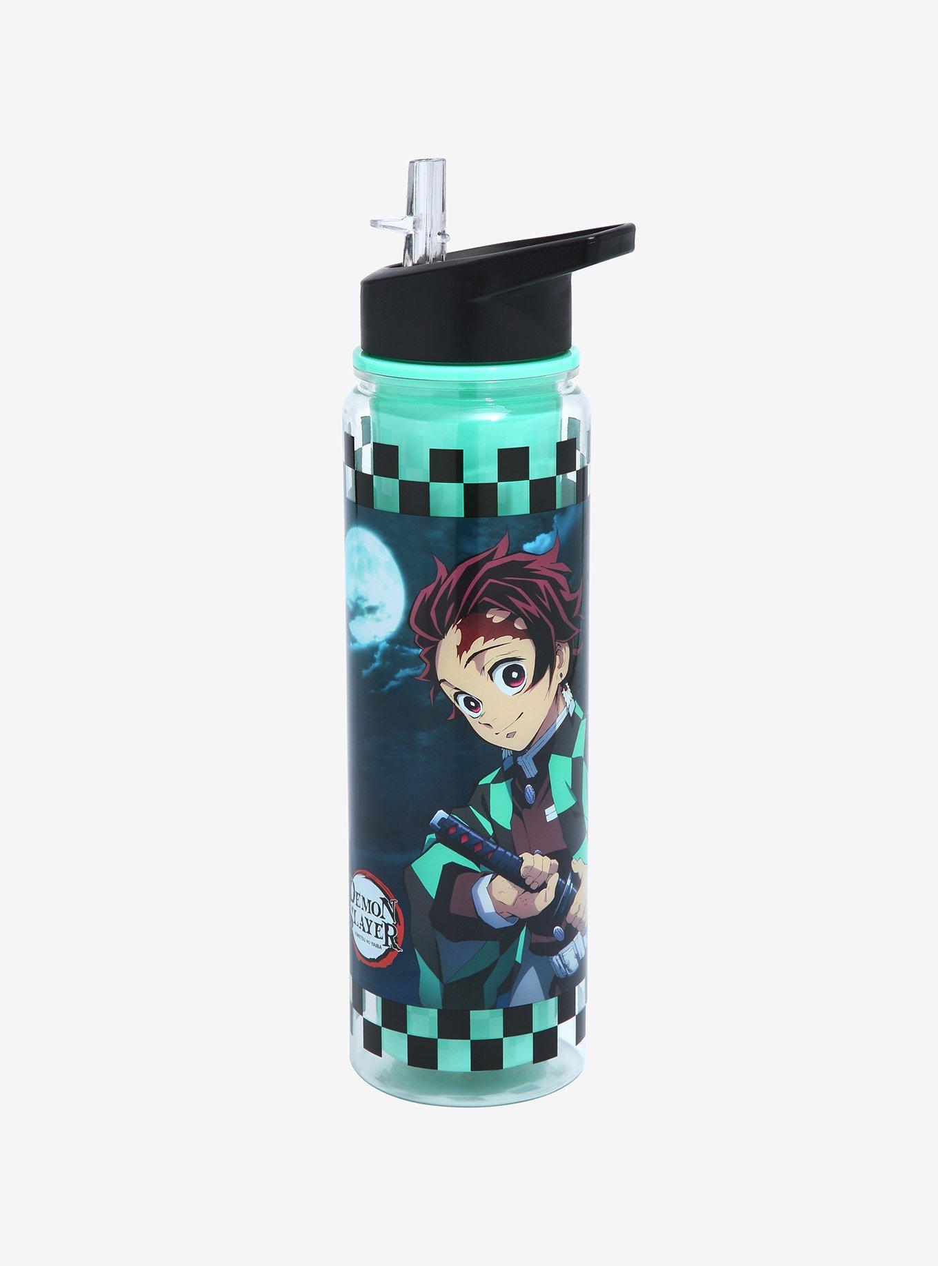 Demon Slayer: Kimetsu no Yaiba Kamado Siblings Checkered Water Bottle ...