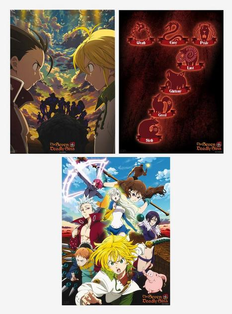 The Seven Deadly Sins 3 Pack Posters | BoxLunch