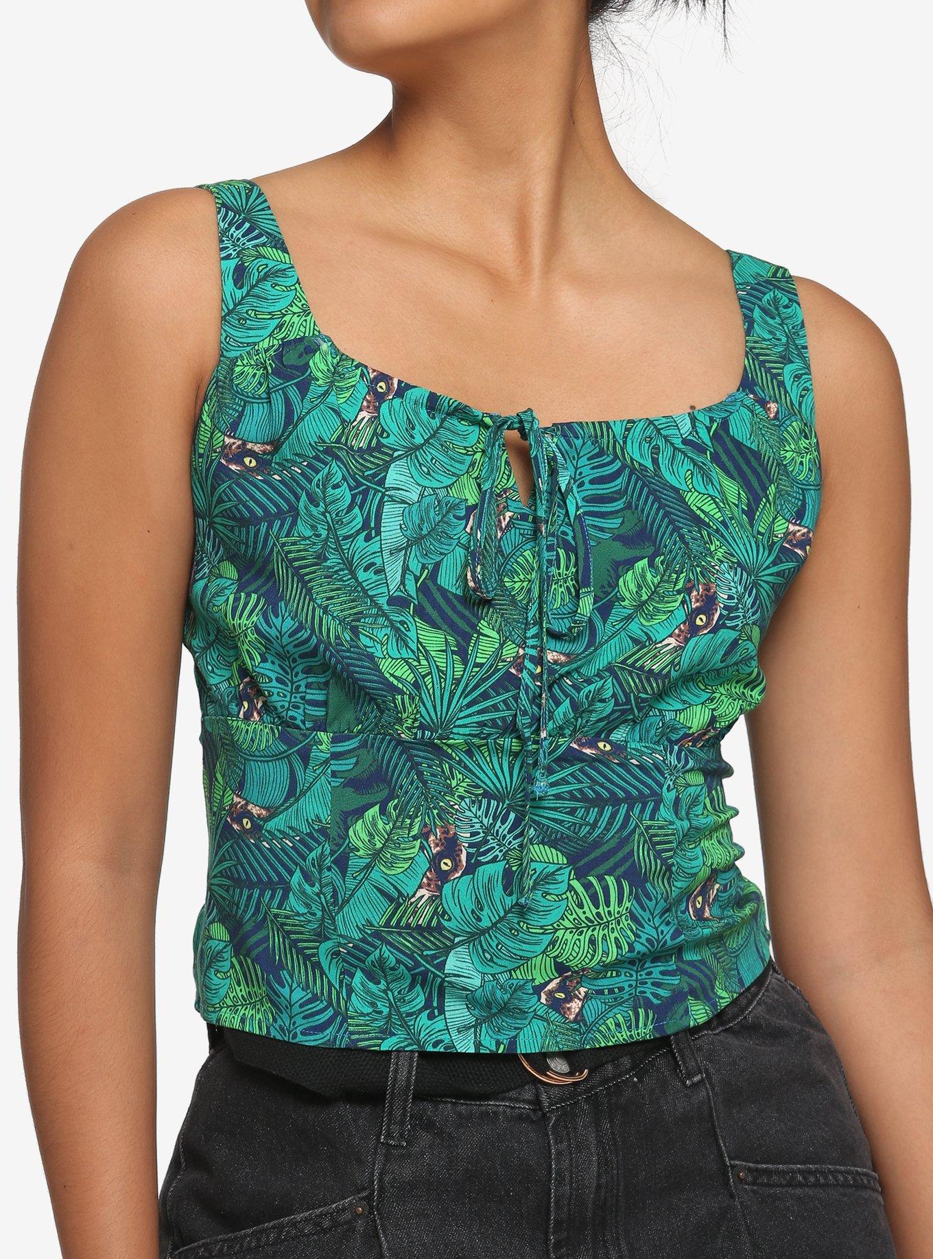 Her Universe Jurassic World Dinosaur Foliage Girls Tank Top | Hot Topic