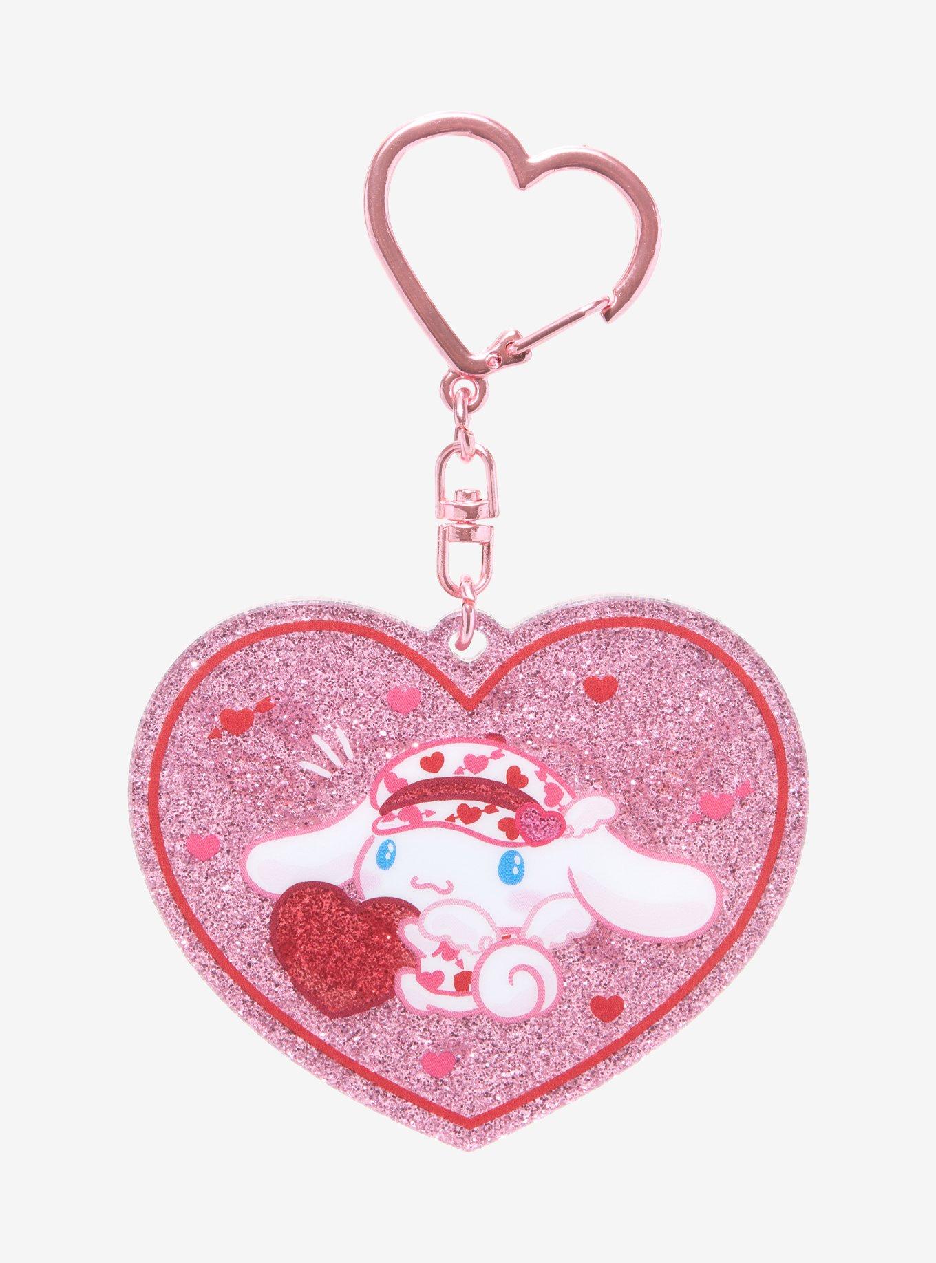 Cinnamoroll Glitter Heart Cupid Acrylic Key Chain | Hot Topic