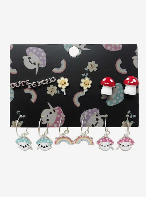 Mushrooms With Weapons Earring Set | Hot Topic